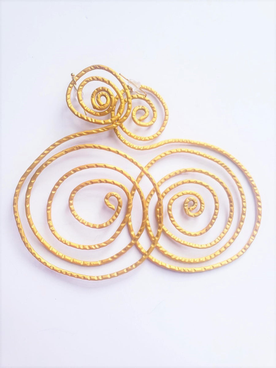 Hammered Aluminum Squiggly Circular Dangles (Large) – Live Laugh Bejeweled
